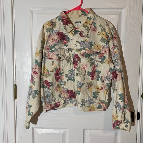 Match | Jackets & Coats | Vintage Match Jeanswear Floral Denim Jacket ...